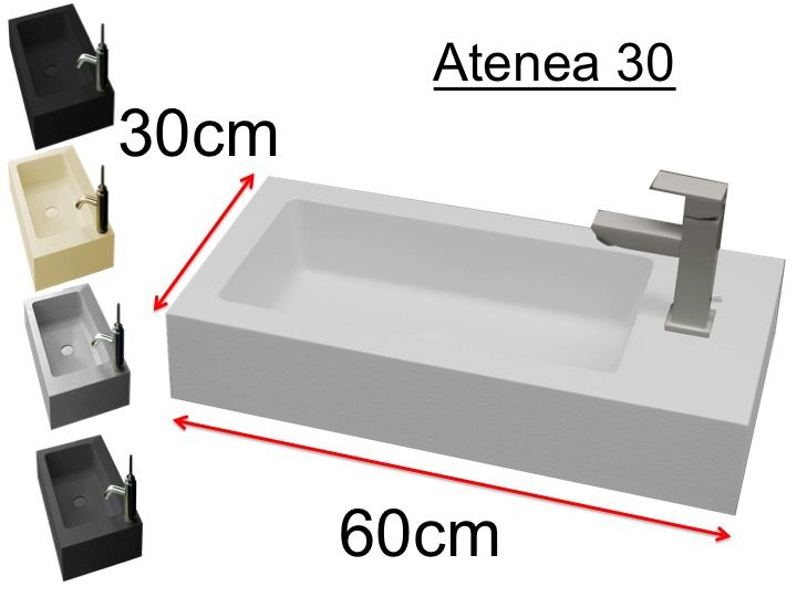 Lave mains, grande dimension, 60 x 30 cm - Atenea 30