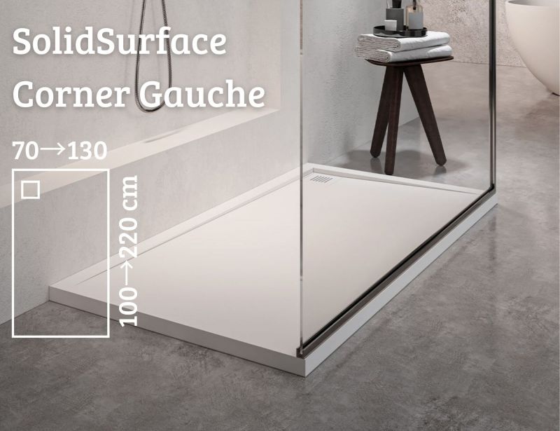 Receveur de douche d'angle 110x110 cm - Solid Surface CORNER GAUCHE